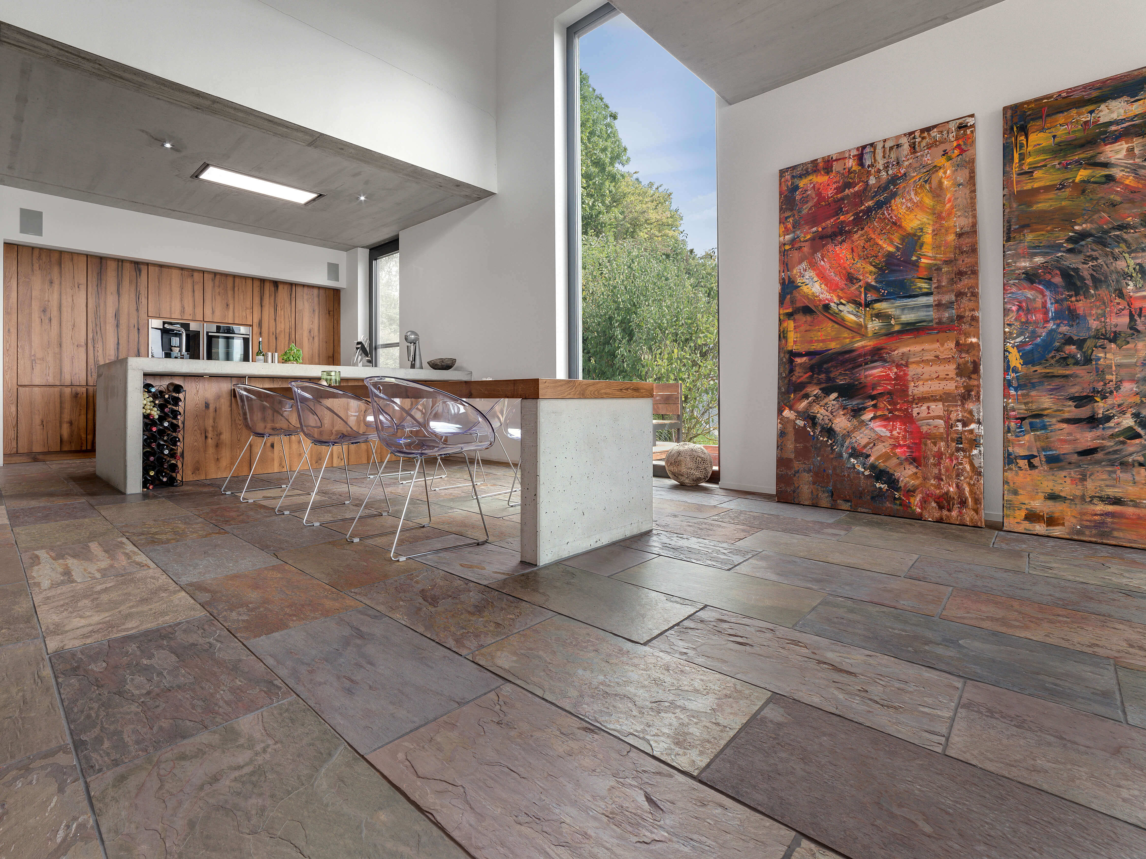 Schieferfliese Peacock Multicolor ♥ | stonenaturelle